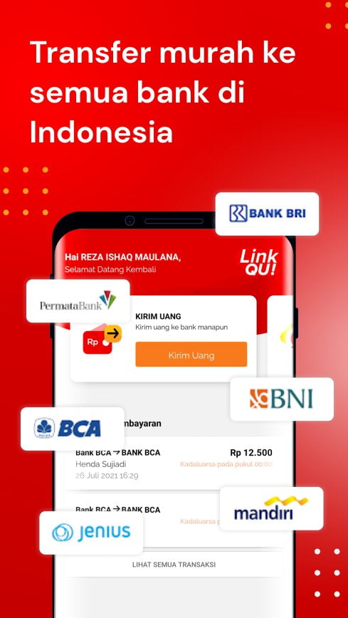 LinkQu - Aplikasi Transfer Uang Antar Bank Terbaik